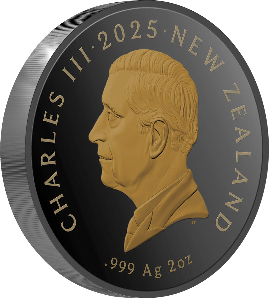 Neuseeland 2 NZD Silbermünze 2 oz Kiwi 2025 Teilvergoldung High Relief ...