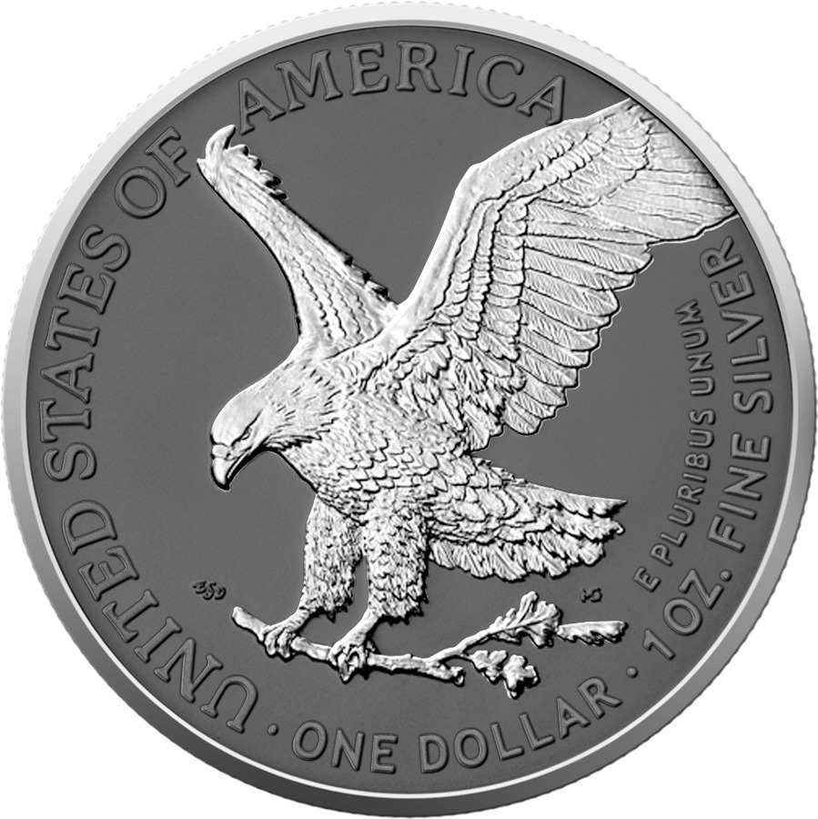 Vereinigte Staaten 1 Dollar Silbermünze 1 oz American Eagle Silver Ring ...