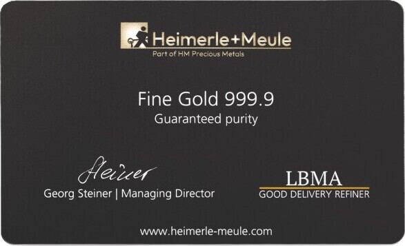 Deutschland 2025 Goldbarren 1/200 oz 0,155 Gramm Heimerle + Meule ...