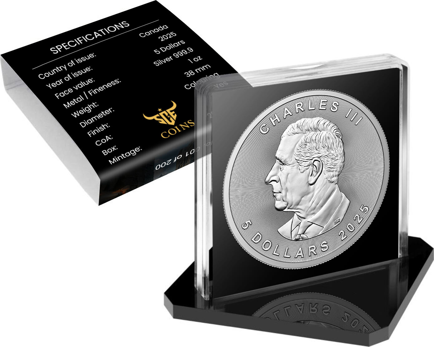 Kanada 5 Kanadische Dollar Silbermünze 1 oz Surviving Partner Farbe ...