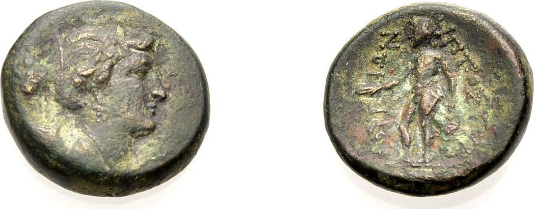 GRIECHISCHE MÜNZEN AE Bronze ca. 280 v. Chr. LUKANIEN: THOURIOI ...