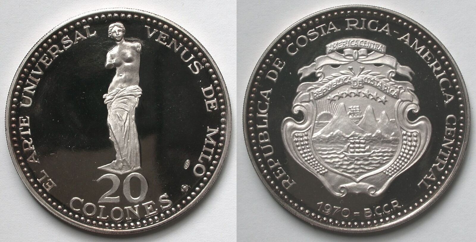 COSTA RICA 20 Colones 1970 Proof | MA-Shops