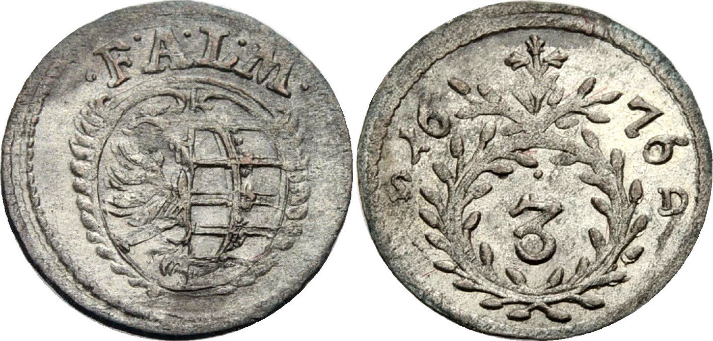 ANHALT 3 Pfennig 1676 Gemeinschaftlich Vorzüglich | MA-Shops