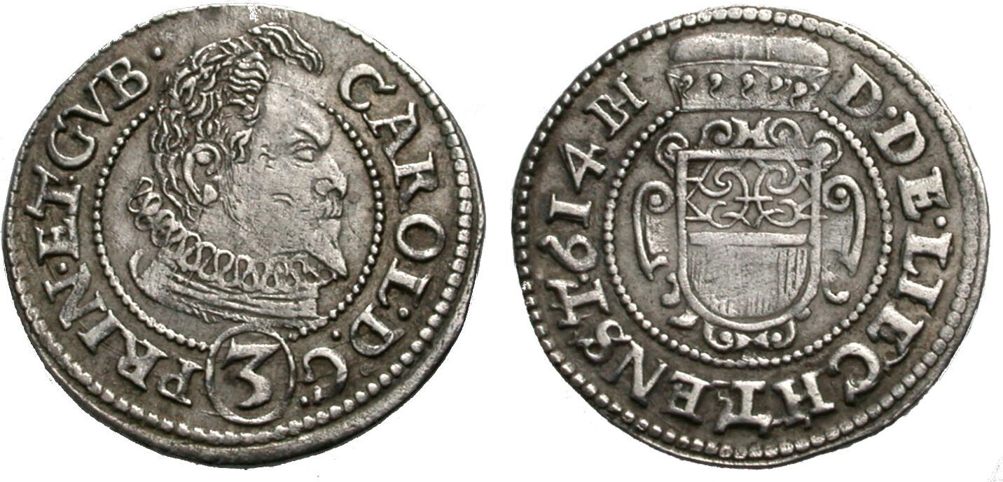 TROPPAU Groschen 1614 Karl von Liechtenstein Sehr schön-vorzüglich | MA ...