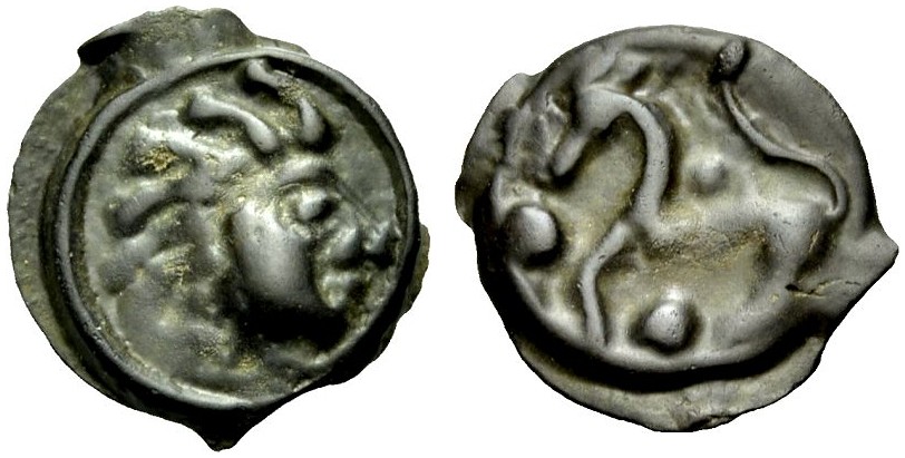 KELTISCHE MÜNZEN Potin FRANKREICH: SENONES Vorzüglich | MA-Shops