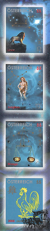 Österreich 2005 o - 4 x 0,55 € - Astroset 2 - Satz | MA-Shops