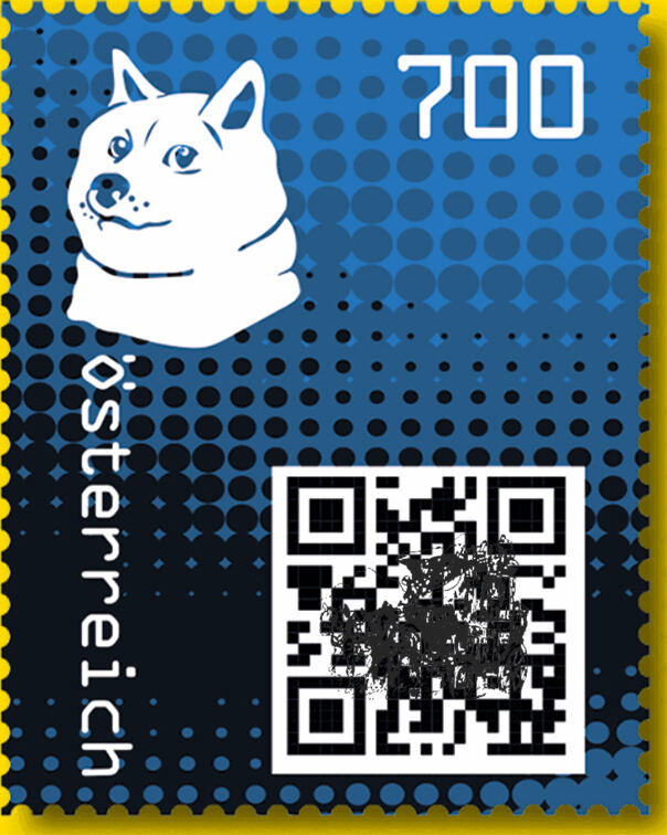 7,00 - Crypto stamp - DOGE - blau - 6 stelliger Code - Österreich ...