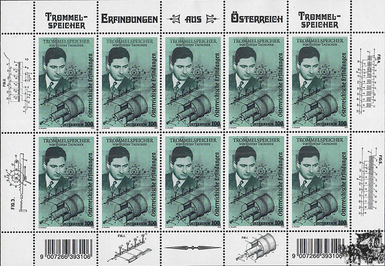 Österreich 2022 Klbg. ** - 10 x € 1,00 - Tauschek-Trommelspeicher | MA ...