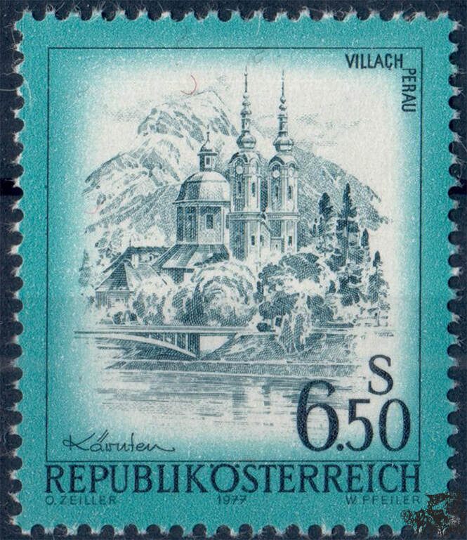 Österreich ** 1977 - 6,50 S - Freimarken Schönes Österreich - Villach ...