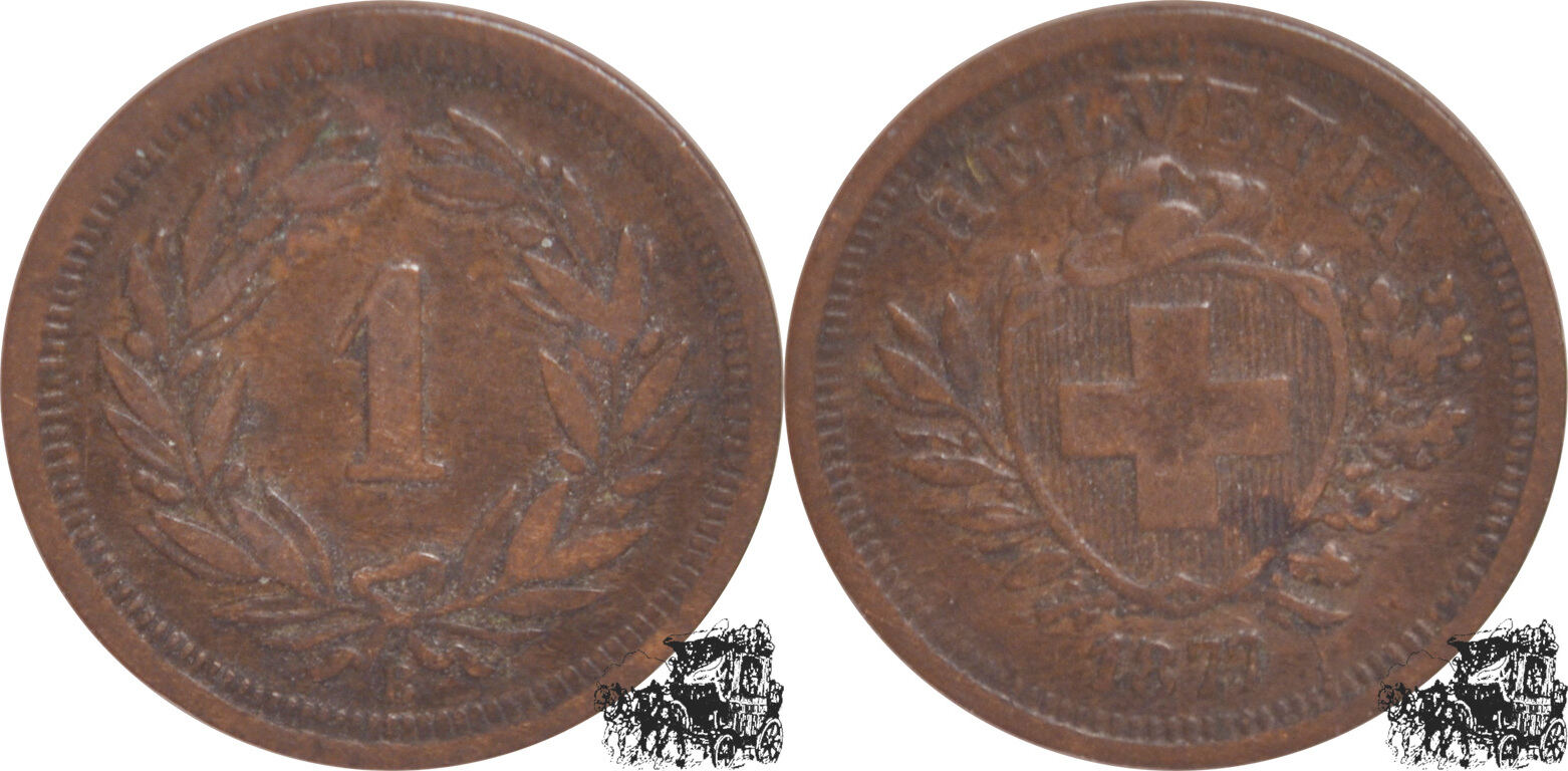 Schweiz 1 Rappen 1877 B f.vz. | MA-Shops