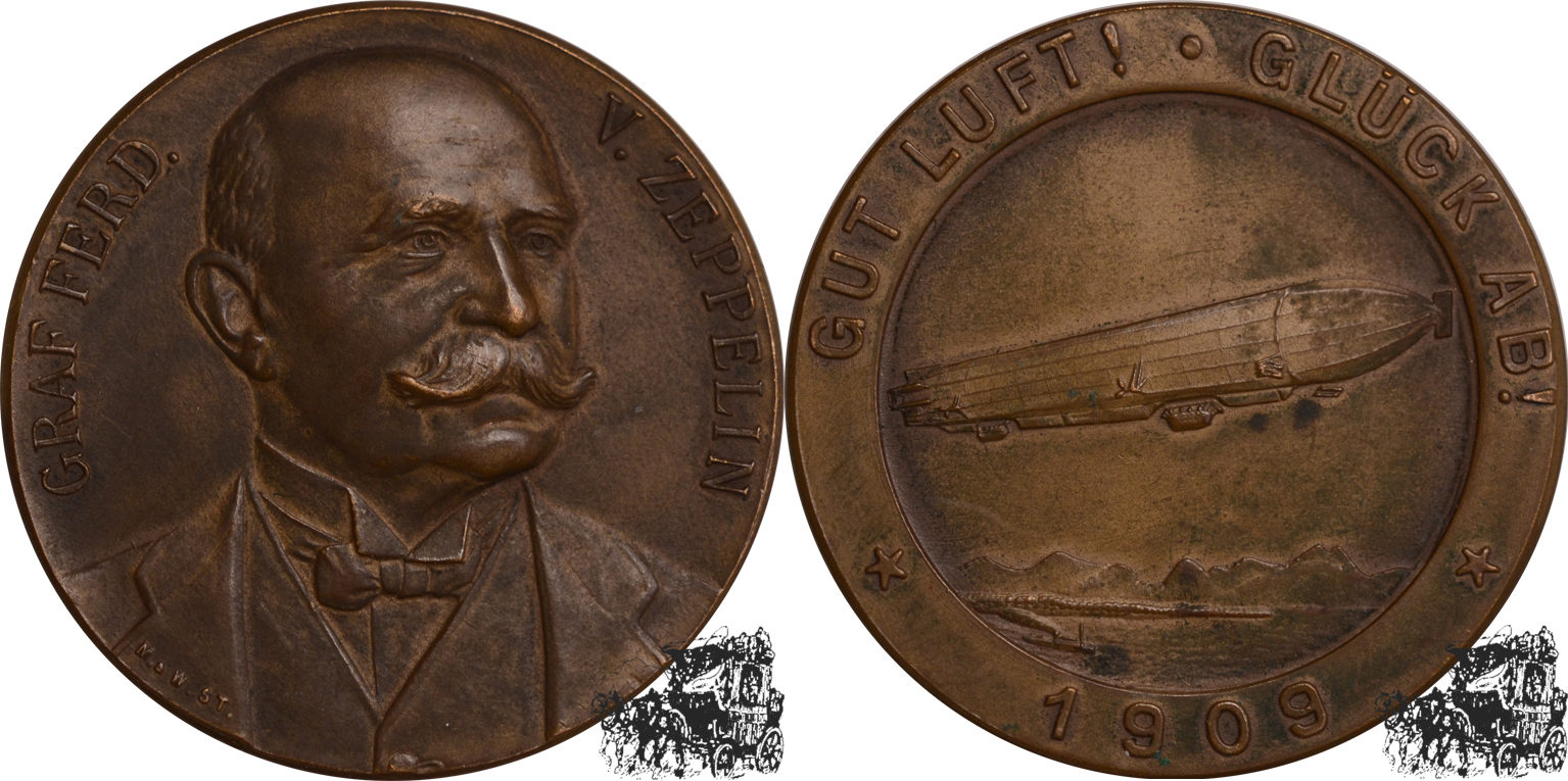 Medaille - Graf Ferd. v. Zeppelin 1909 vz. | MA-Shops