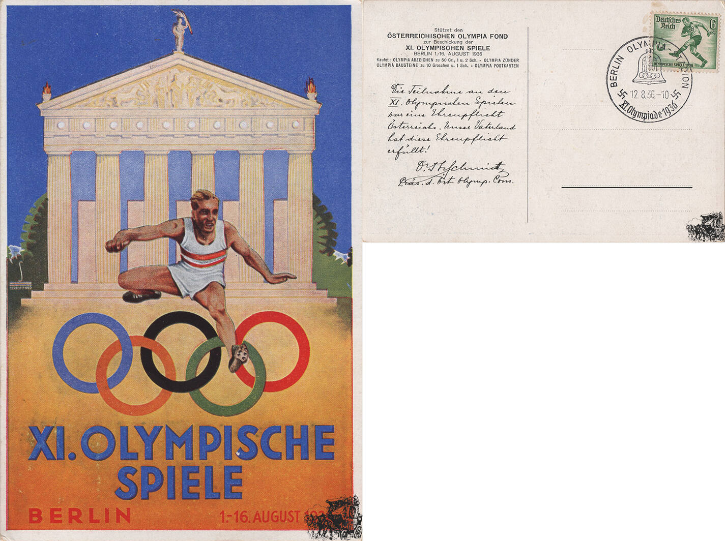 Deutschland Postkarte: XI. Olympische Spiele Berlin 1936 | MA-Shops