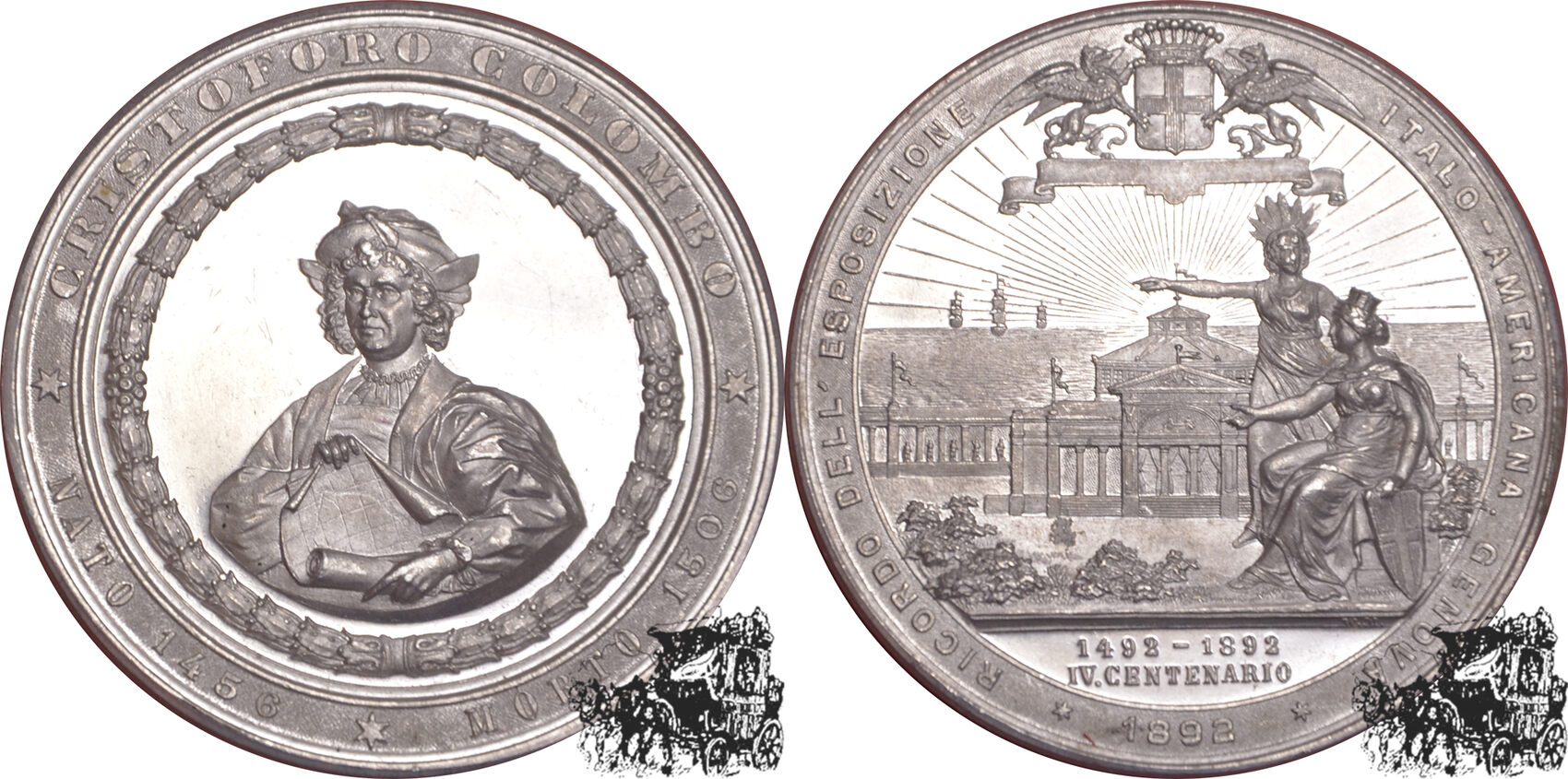AL-Medaille 1892 - 400-Jahrfeier der Entdeckung Amerikas durch ...