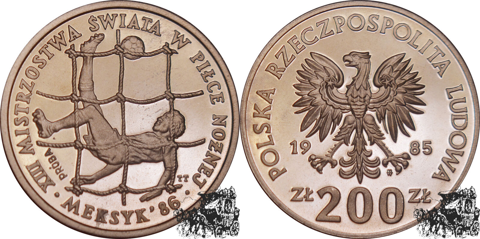 200 Zloty 1985 - Fussball, Probe PP | MA-Shops