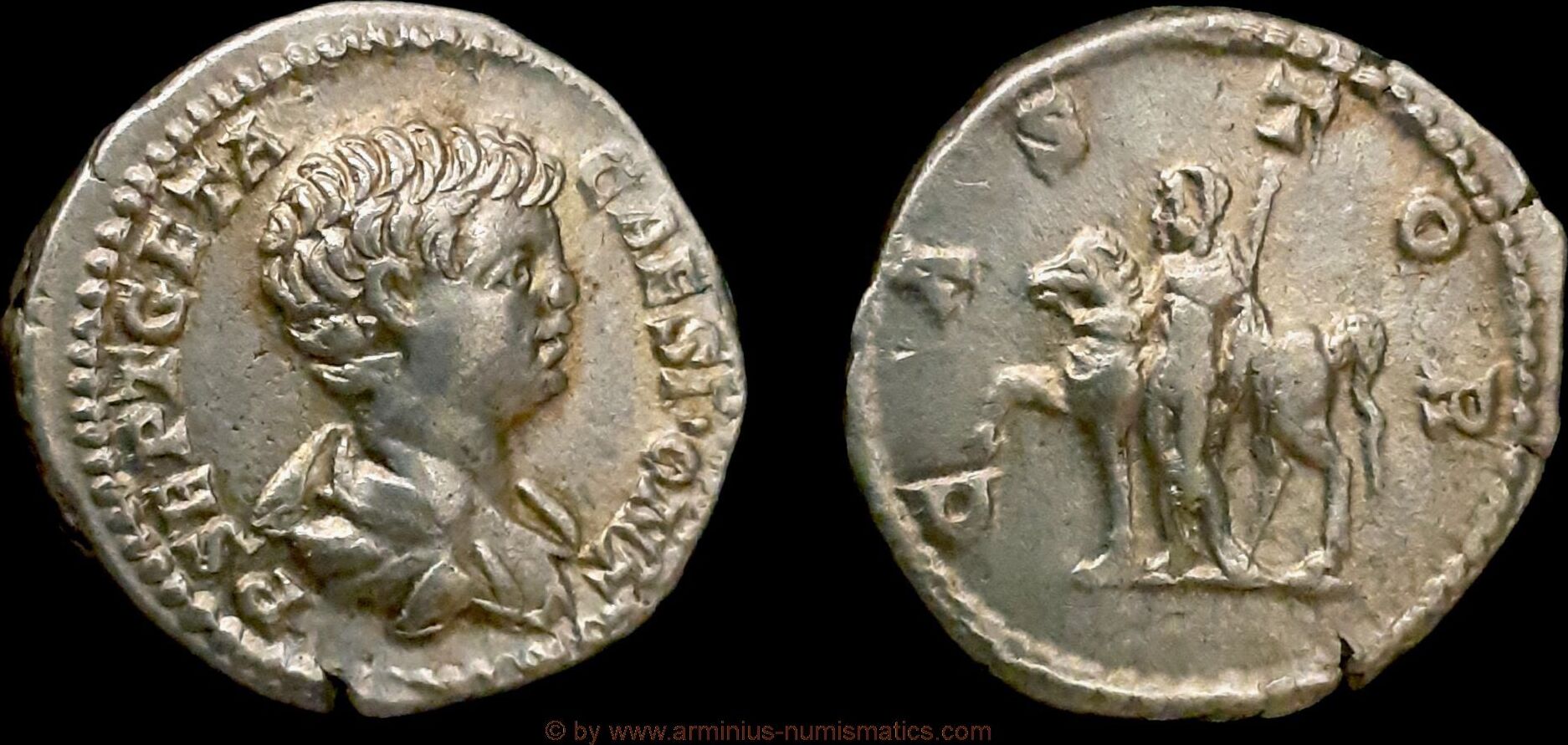 Roman Empire Denar 204 n. Chr. Geta Caesar ss | MA-Shops