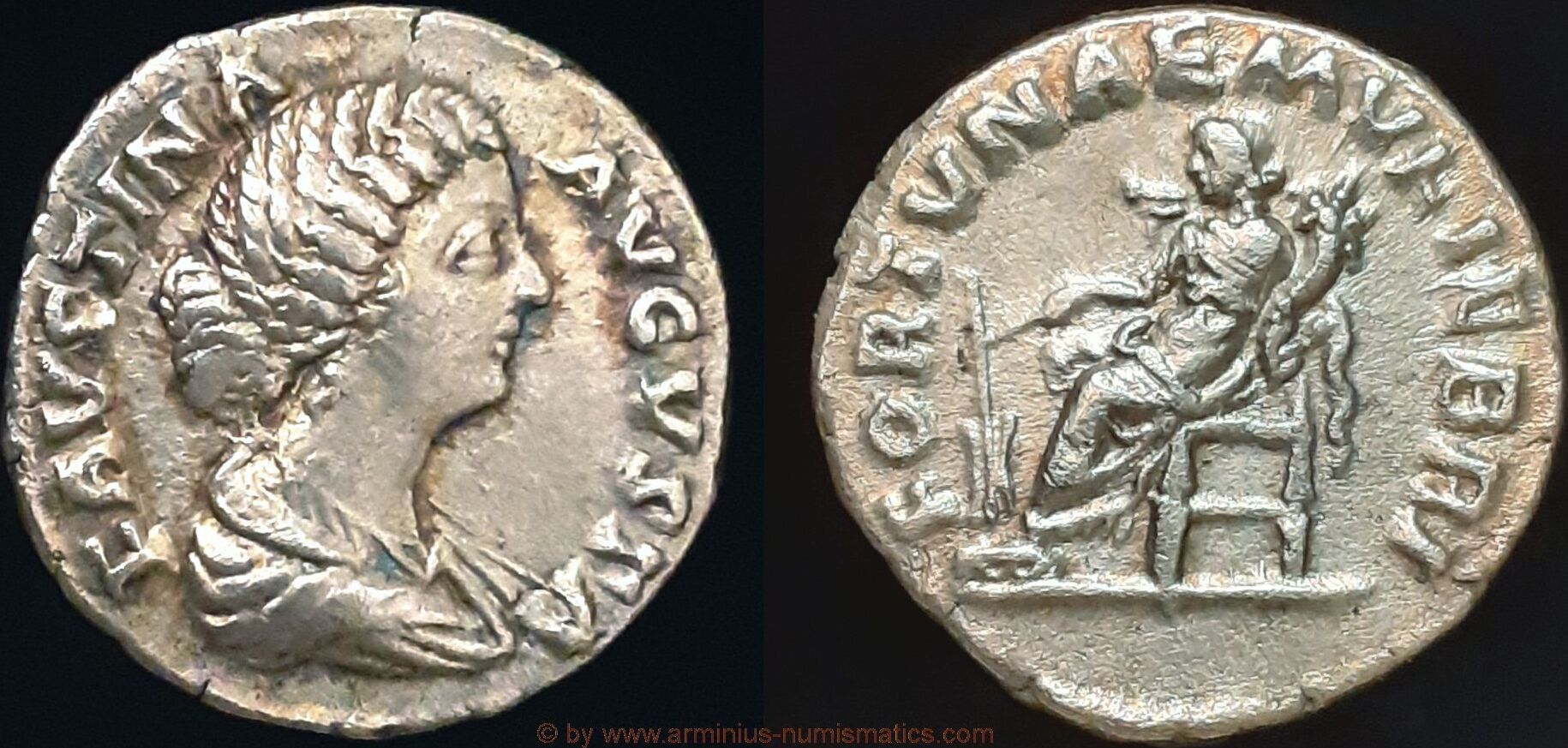 Roman Empire Denar 170-175 n. Chr. Faustina junior v | MA-Shops