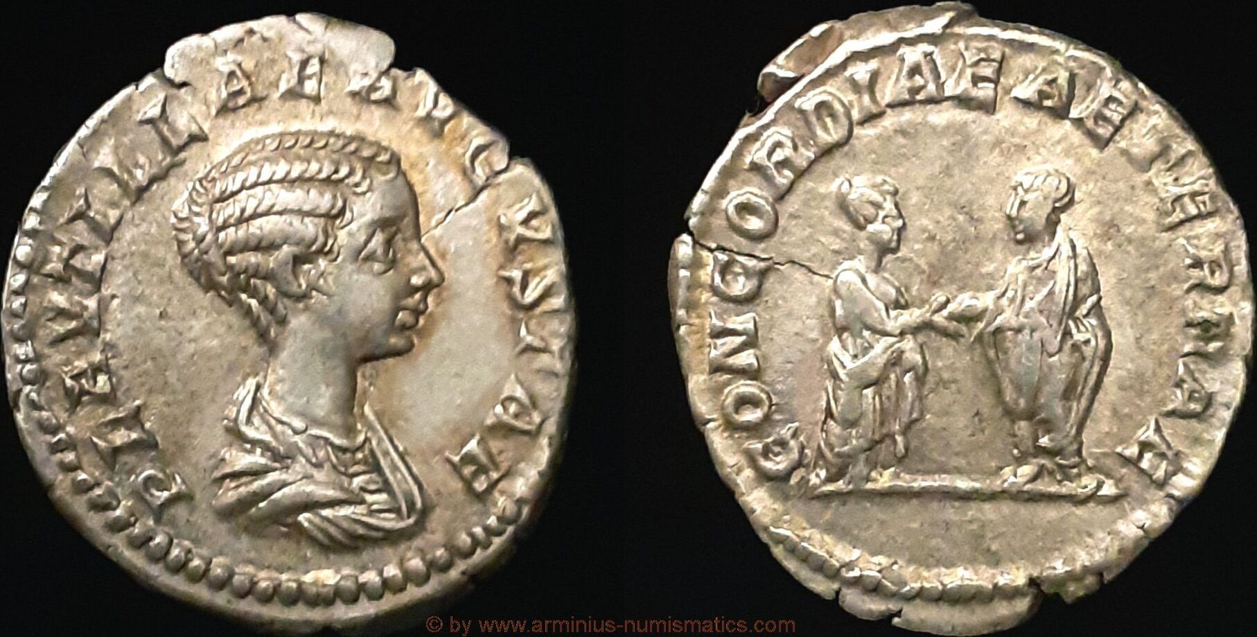 Roman Empire Denar 202 n. Chr. Plautilla v | MA-Shops