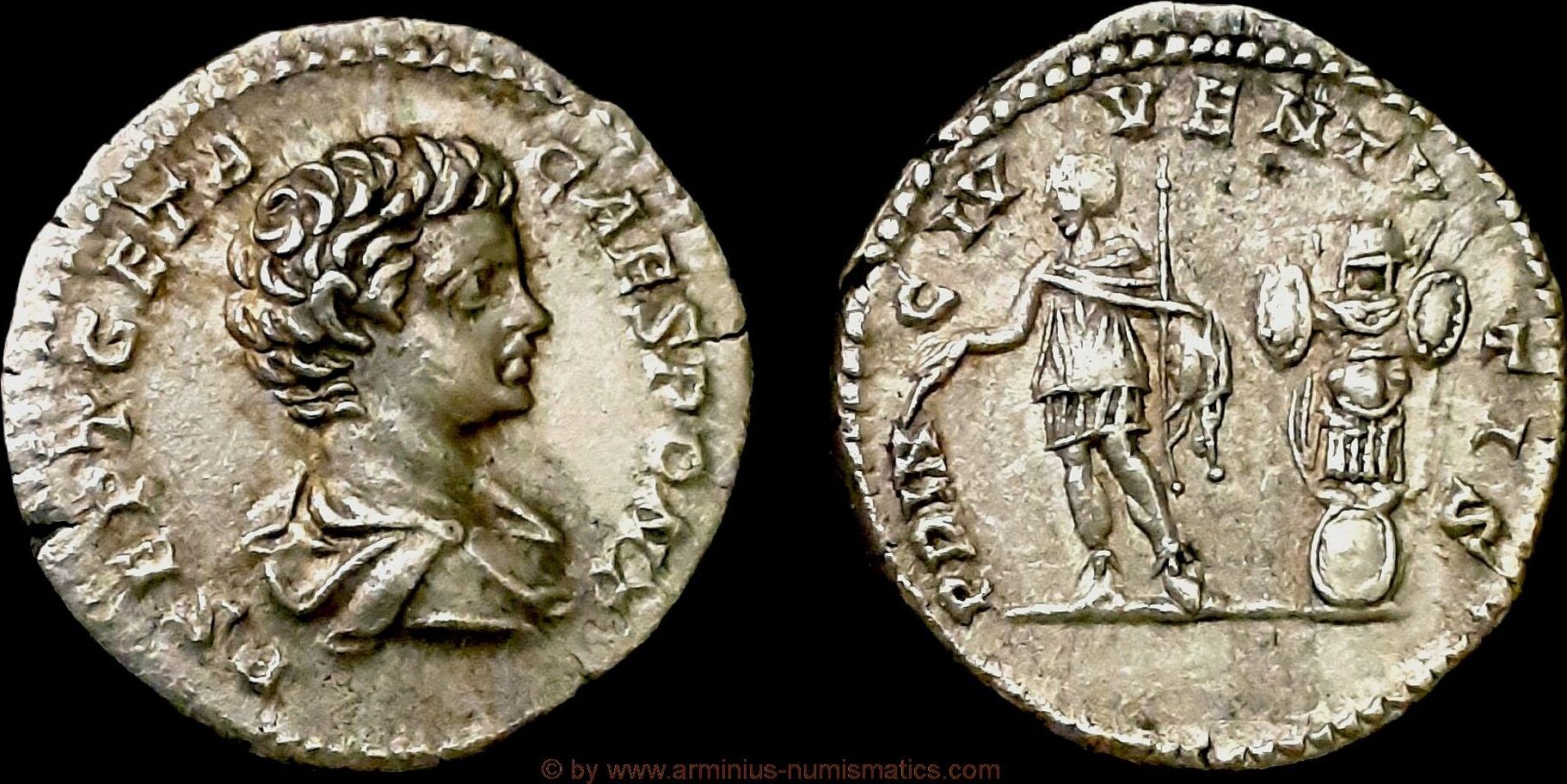 Roman Empire Denar 200-205 n. Chr. Geta als Caesar v | MA-Shops