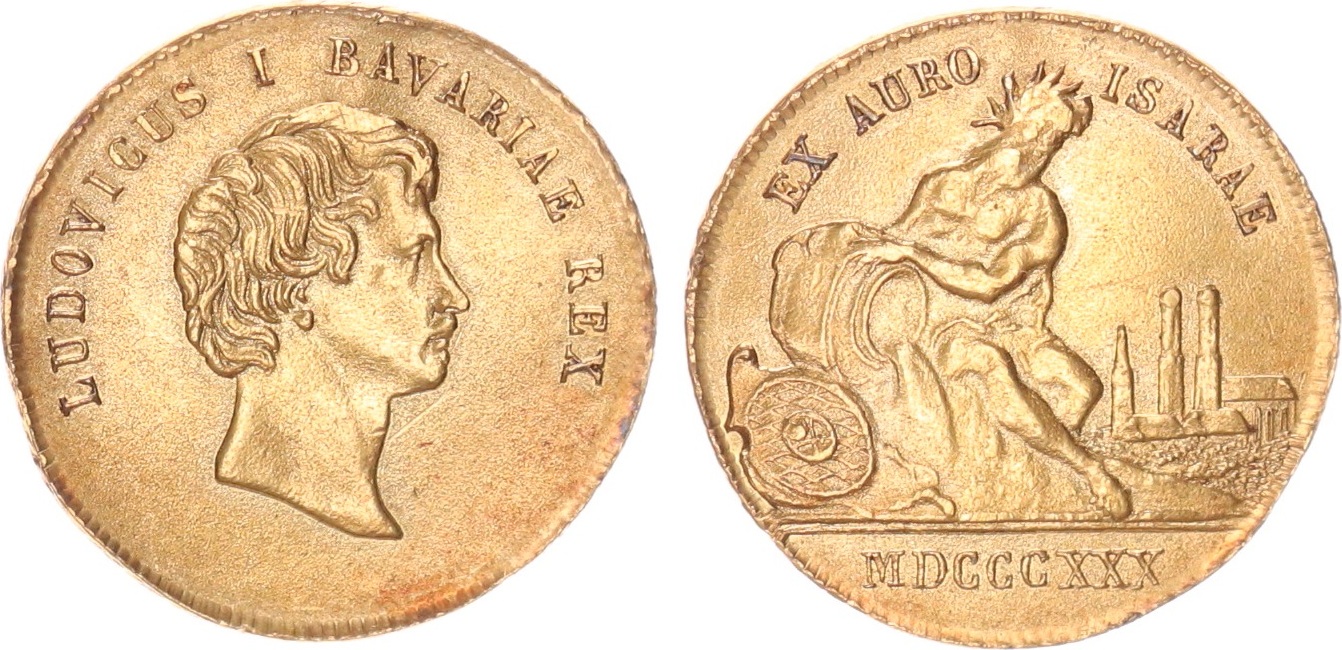 Bayern Dukat 1830 Isargold König Ludwig I. 1825-1848 fast vz | MA-Shops