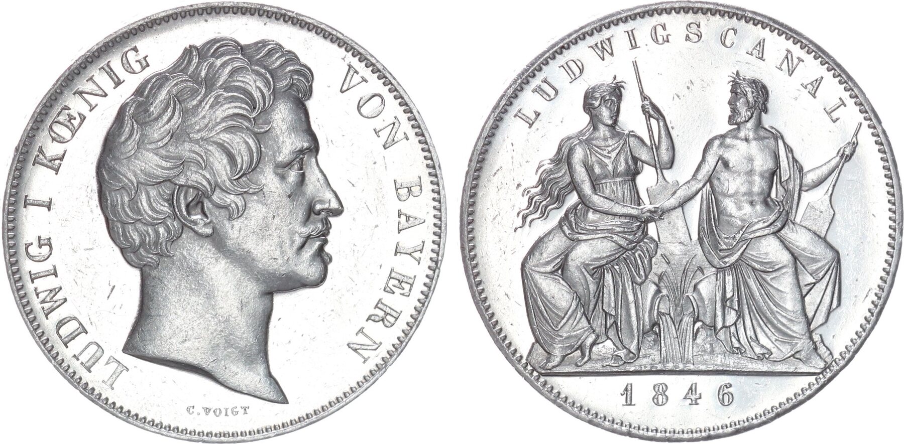 Bayern Doppeltaler 1846 Ludwig I. 1825-1848 vz+ | MA-Shops