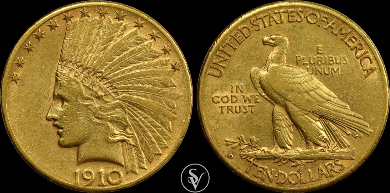 USA 10$ 1910-D Indian head | MA-Shops