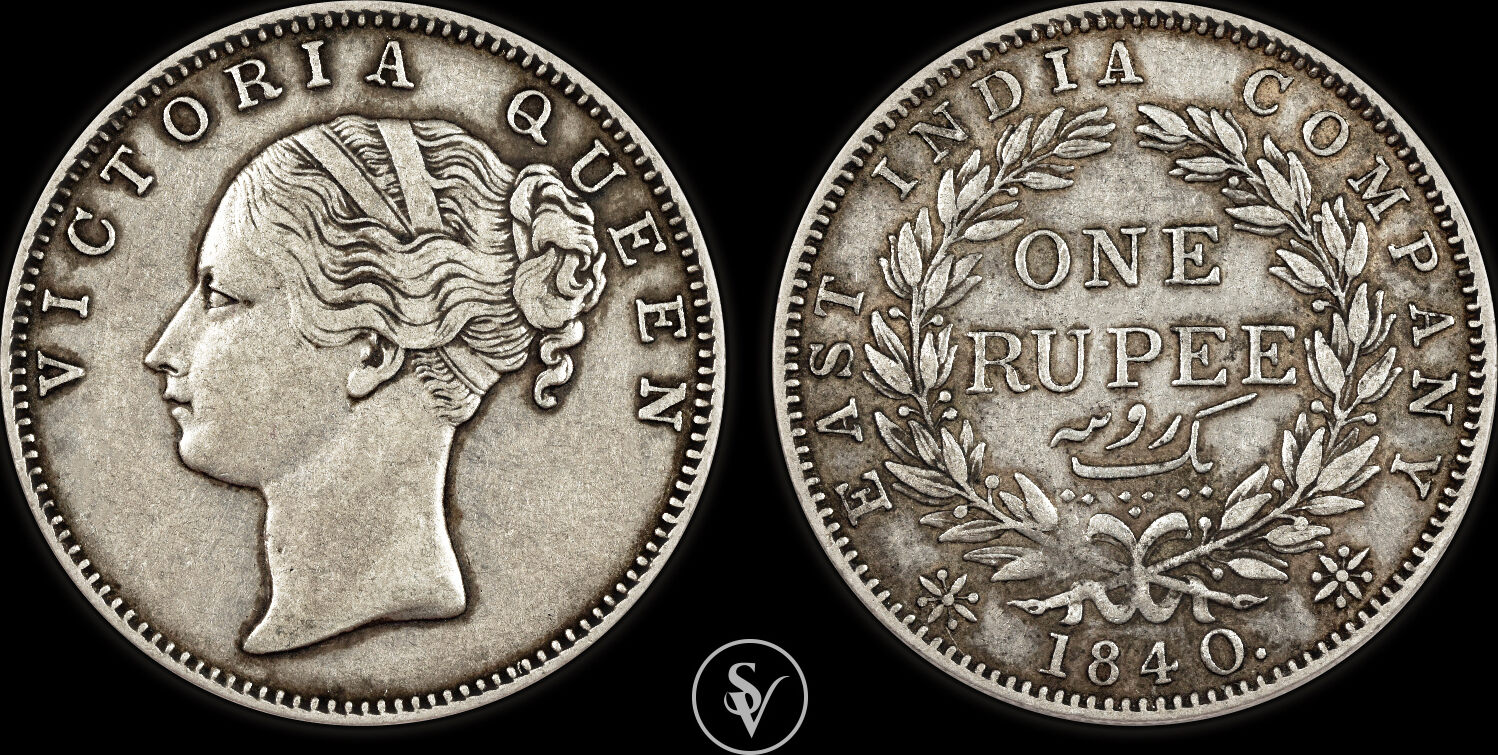 India 1 Rupee 1840 Victoria | MA-Shops