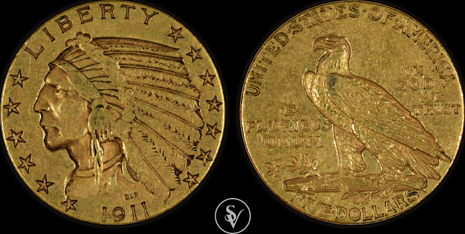 USA 5 $ 1911 Indian head | MA-Shops
