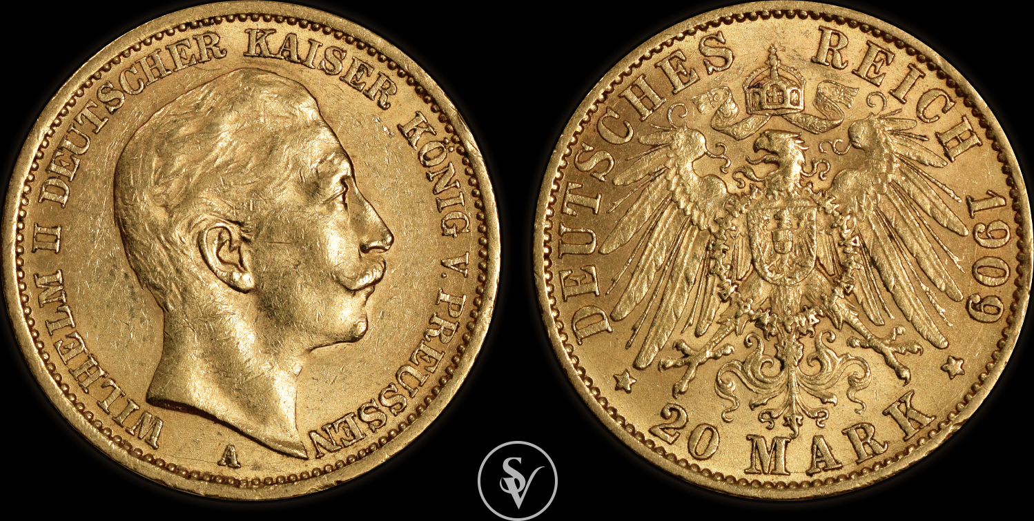 Prussia 20 Mark 1909 Wilhelm II | MA-Shops
