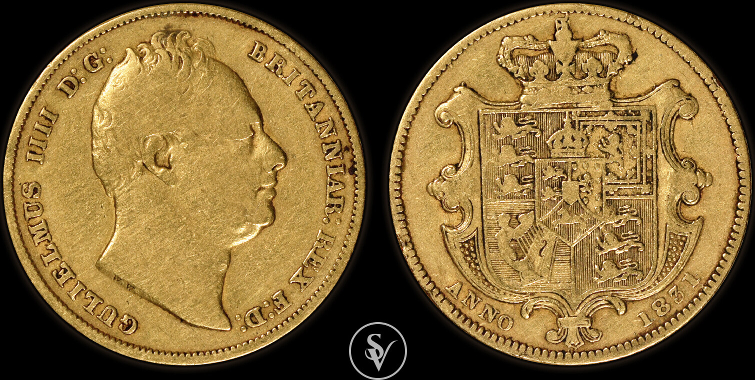 Great Britain 1 sovereign 1831 William IV shield | MA-Shops