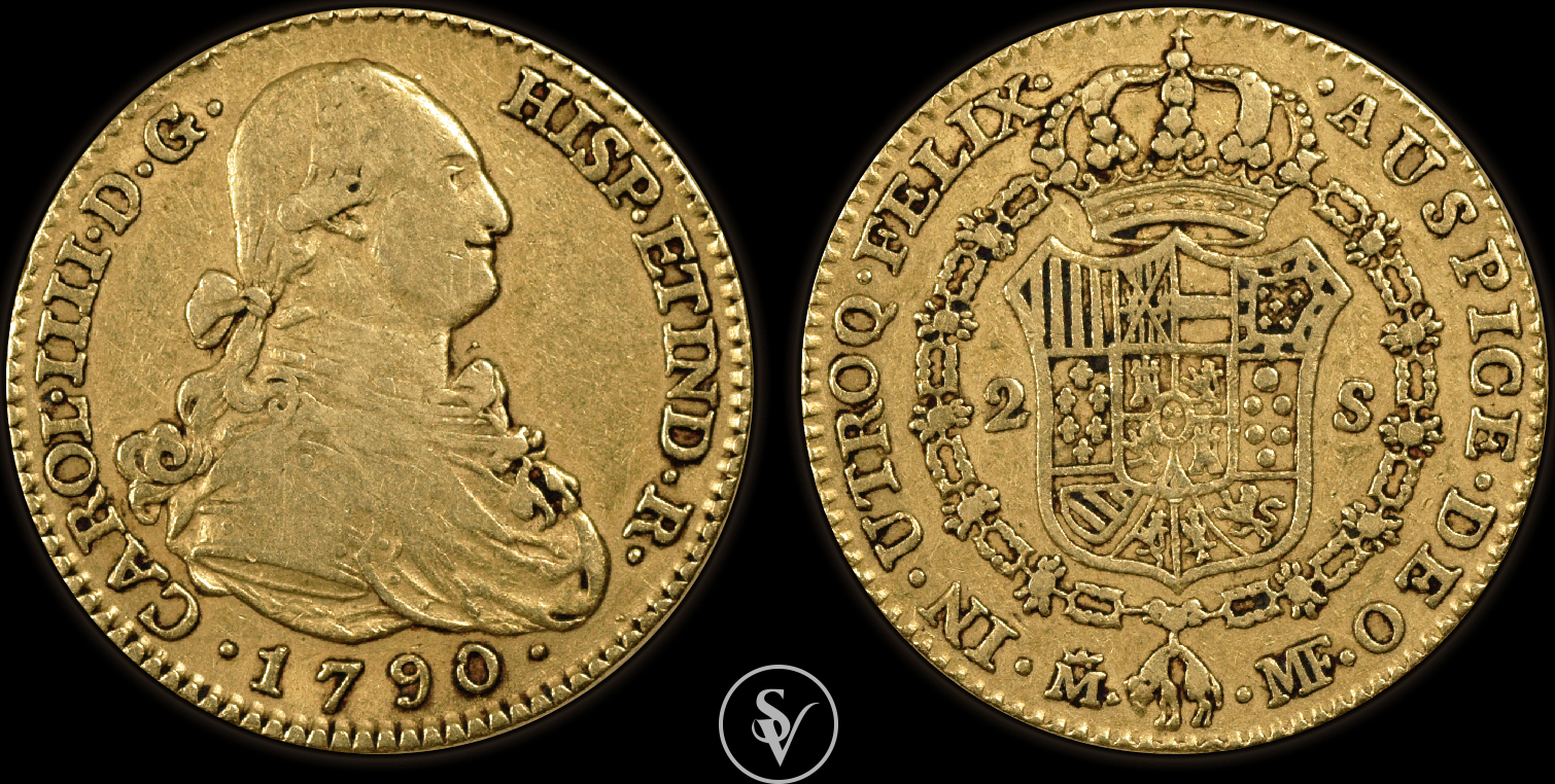 Spain 2 escudos 1790 Carlos IV | MA-Shops