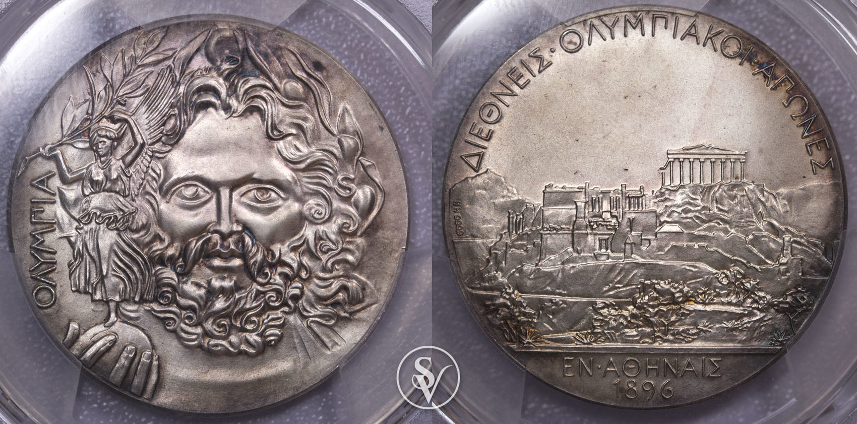 Greece "1896" Olympiad 1896 Restrike Medal PCGS SP66 | MA-Shops