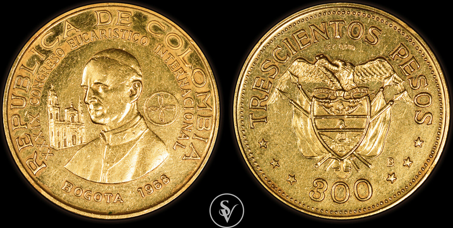 Colombia 300 Pesos 1968 Bogota | MA-Shops