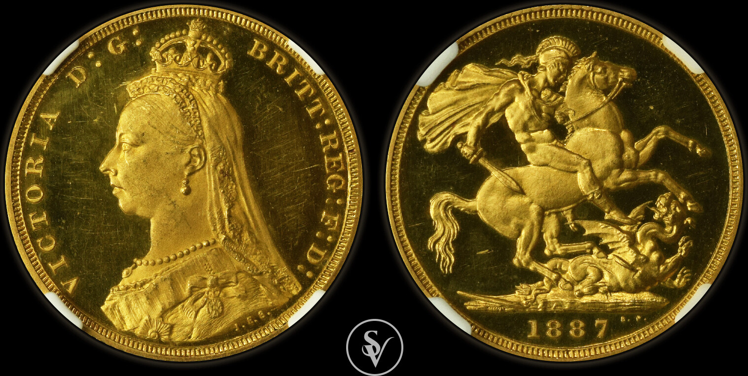 G.BRITAIN 1 sovereign 1887 Victoria NGC PF 63 ULTRA CAMEO | MA-Shops