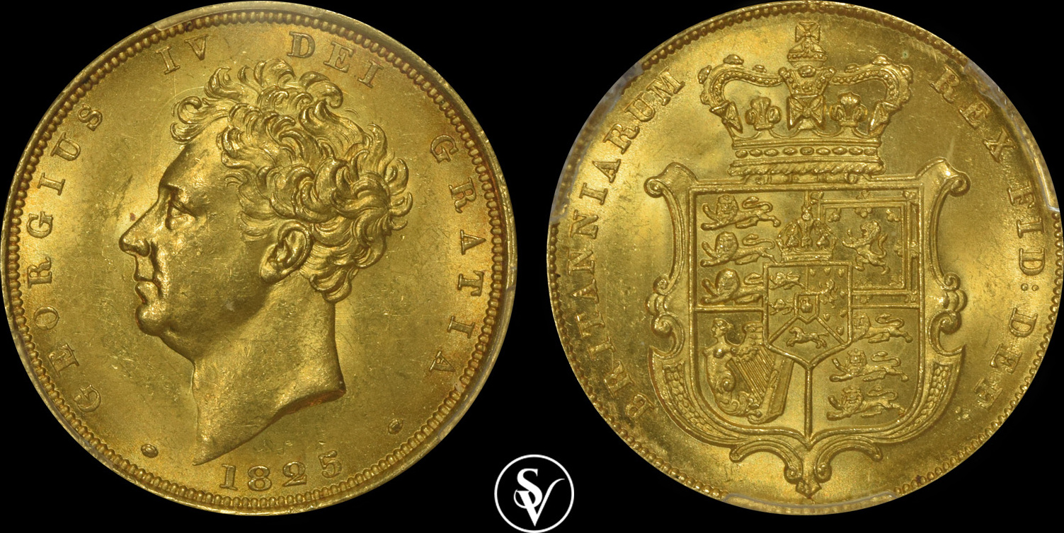 Great Britain 1 Sovereign 1825 George IV PCGS MS63 | MA-Shops