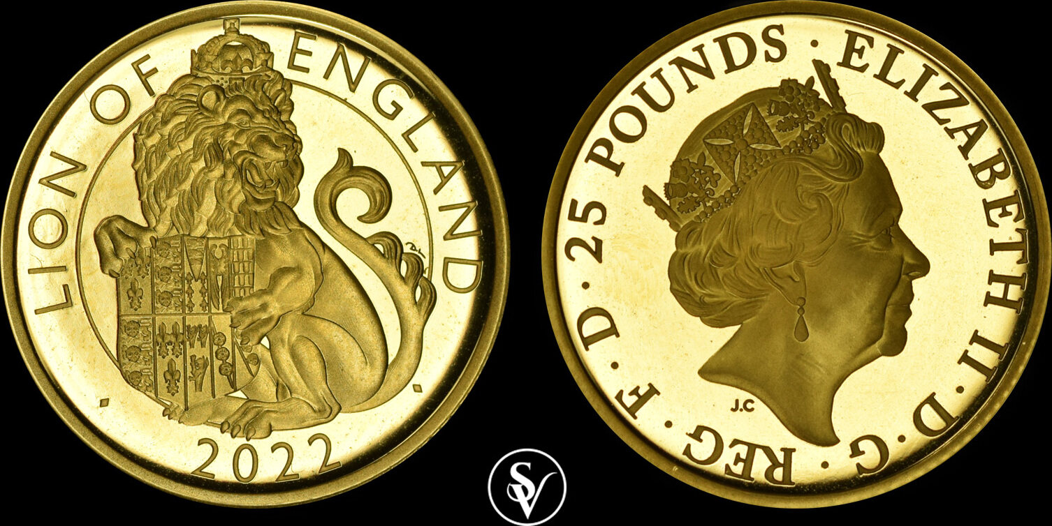 Great Britain 25 pounds 2022 Tudor Beasts Lion of England proof | MA-Shops