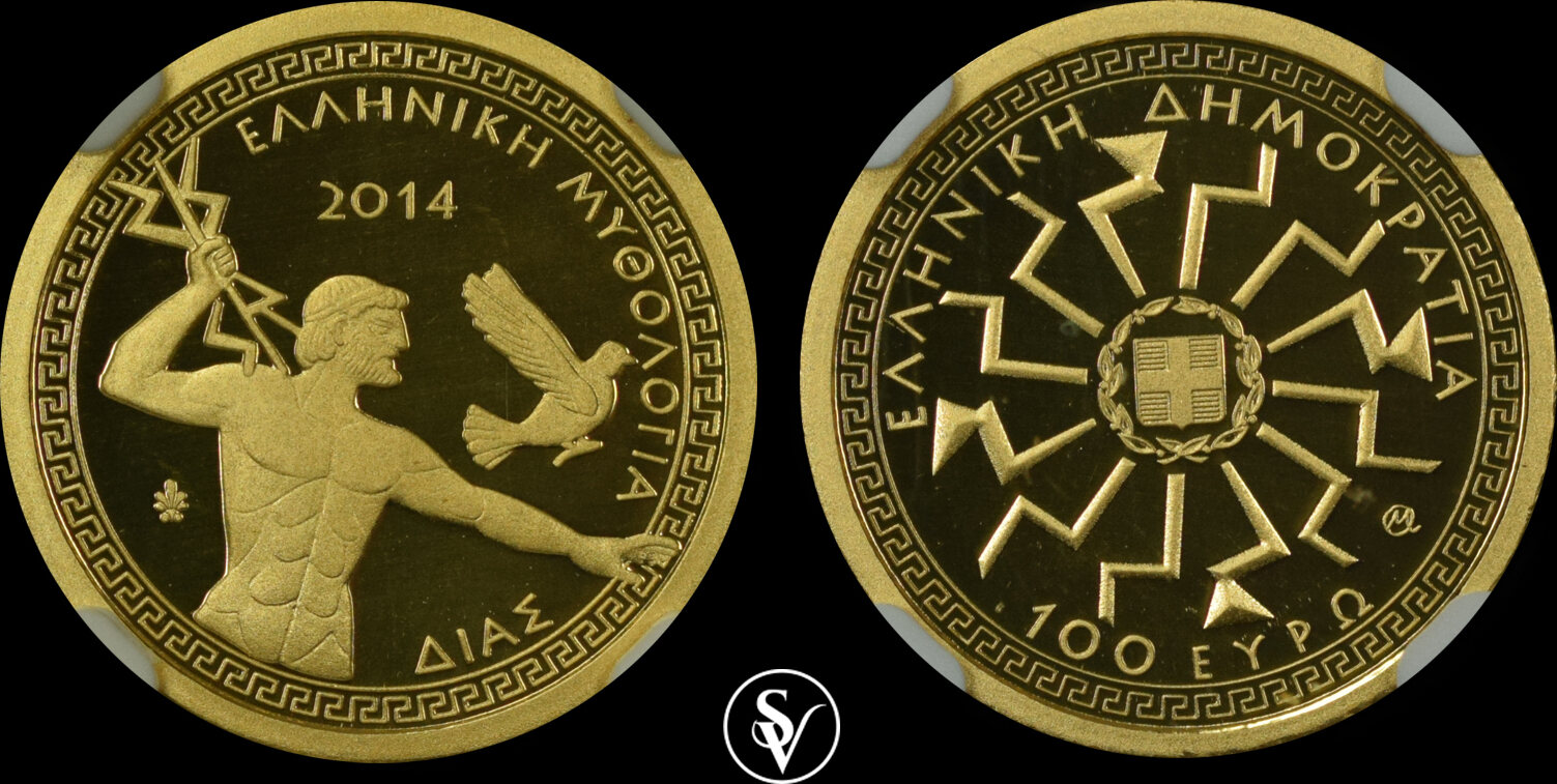 GREECE 100 euro 2014 Zeus NGC PF 69 ULTRA CAMEO | MA-Shops