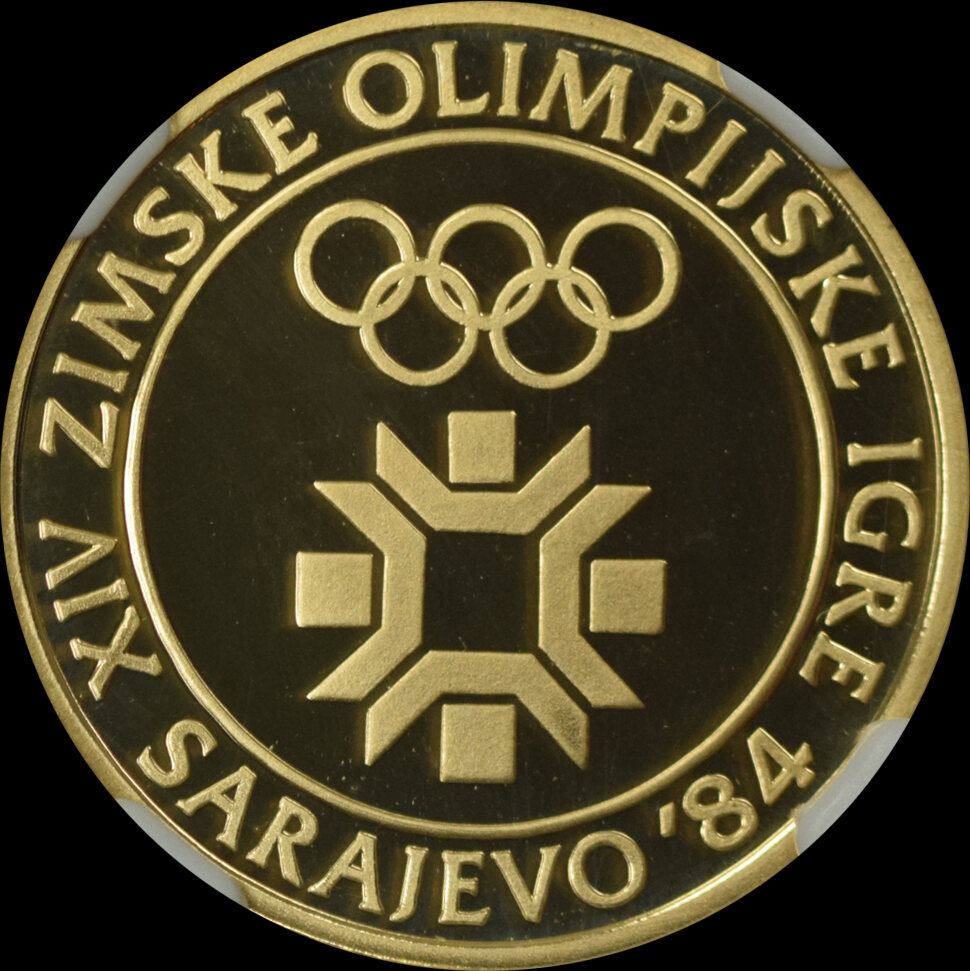 YUGOSLAVIA G5000 D 1982 SARAJEVO OLYMPICS NGC PF 68 ULTRA CAMEO | MA-Shops