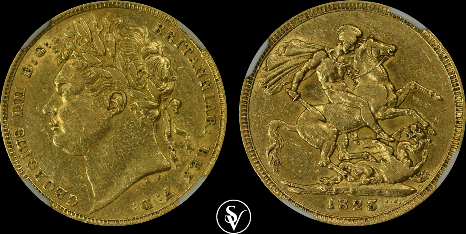 G.BRITAIN 1 sovereign 1823 George IV NGC XF 40 | MA-Shops
