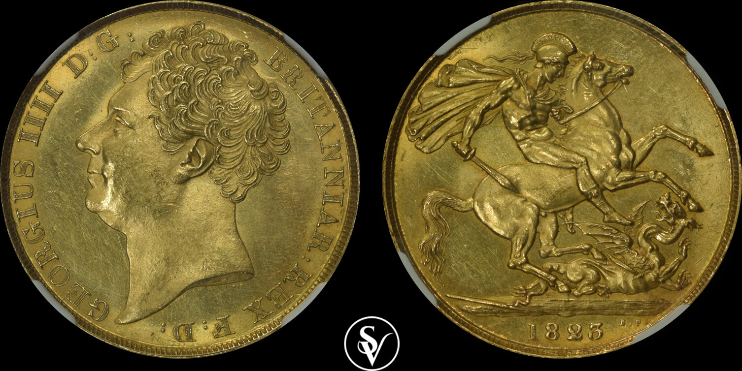 Great Britain 2 Pounds 1823 George IV MS62 NGC | MA-Shops