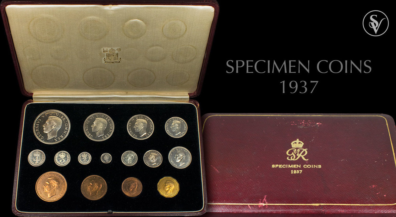 Great Britain 1937 George VI Specimen proof 15 coin set | MA-Shops