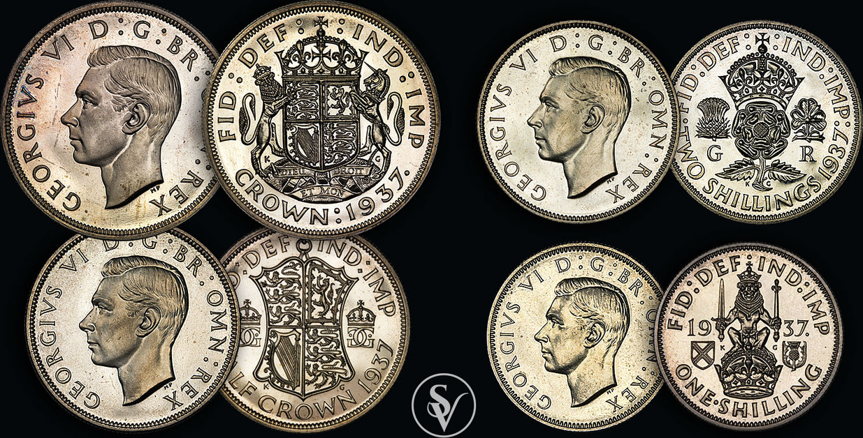 Great Britain 1937 George VI Specimen proof 15 coin set | MA-Shops