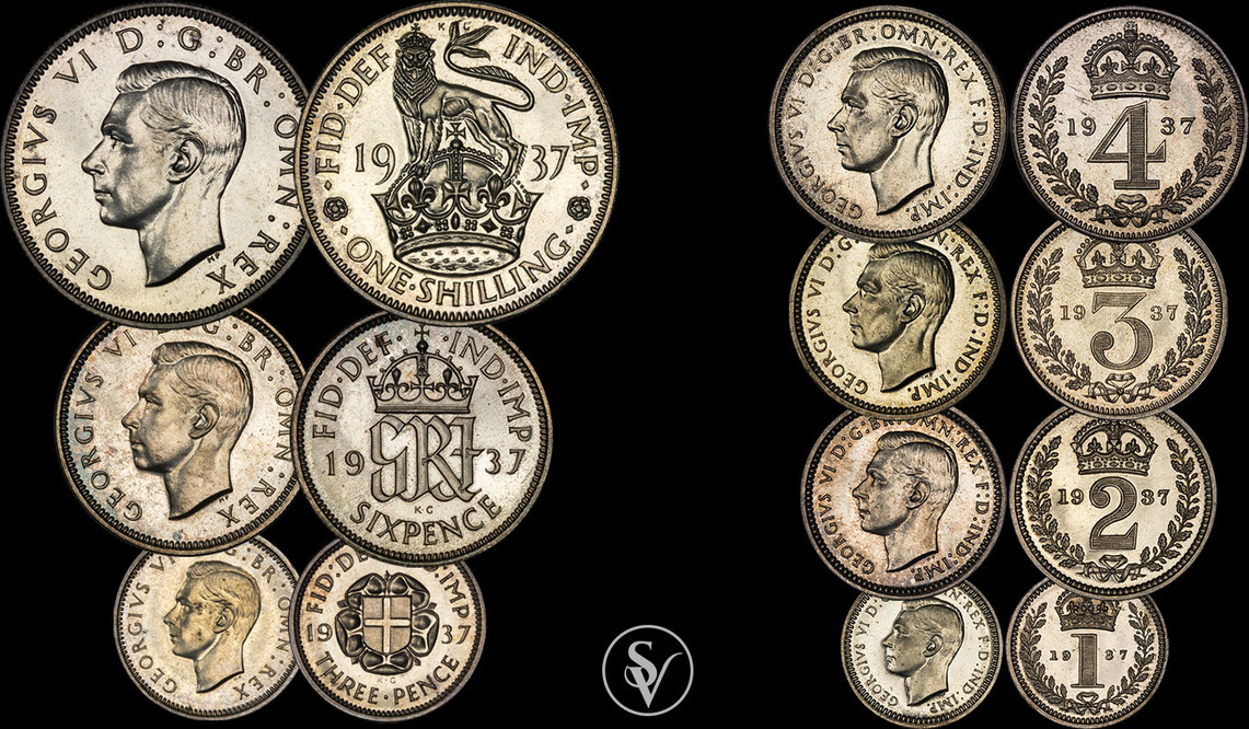 Great Britain 1937 George VI Specimen proof 15 coin set | MA-Shops