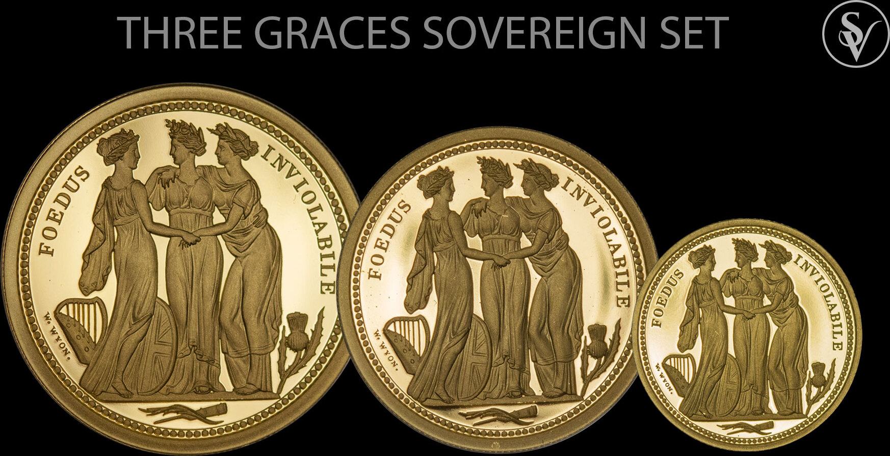 Great Britain 1 sovereign 2021 Three Graces set | MA-Shops