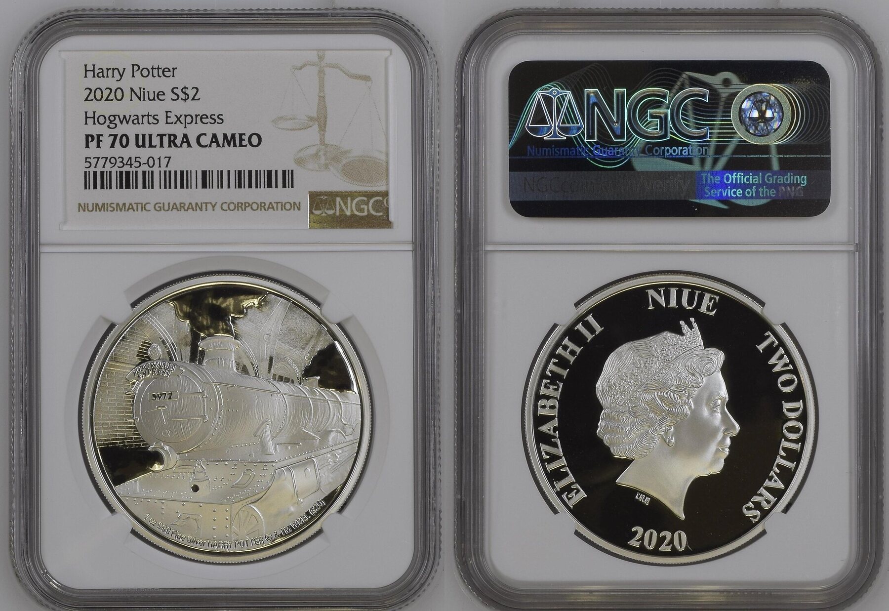 Niue S$2 2020 Harry Potter Hogwarts Express NGC PF 70 ULTRA CAMEO | MA ...