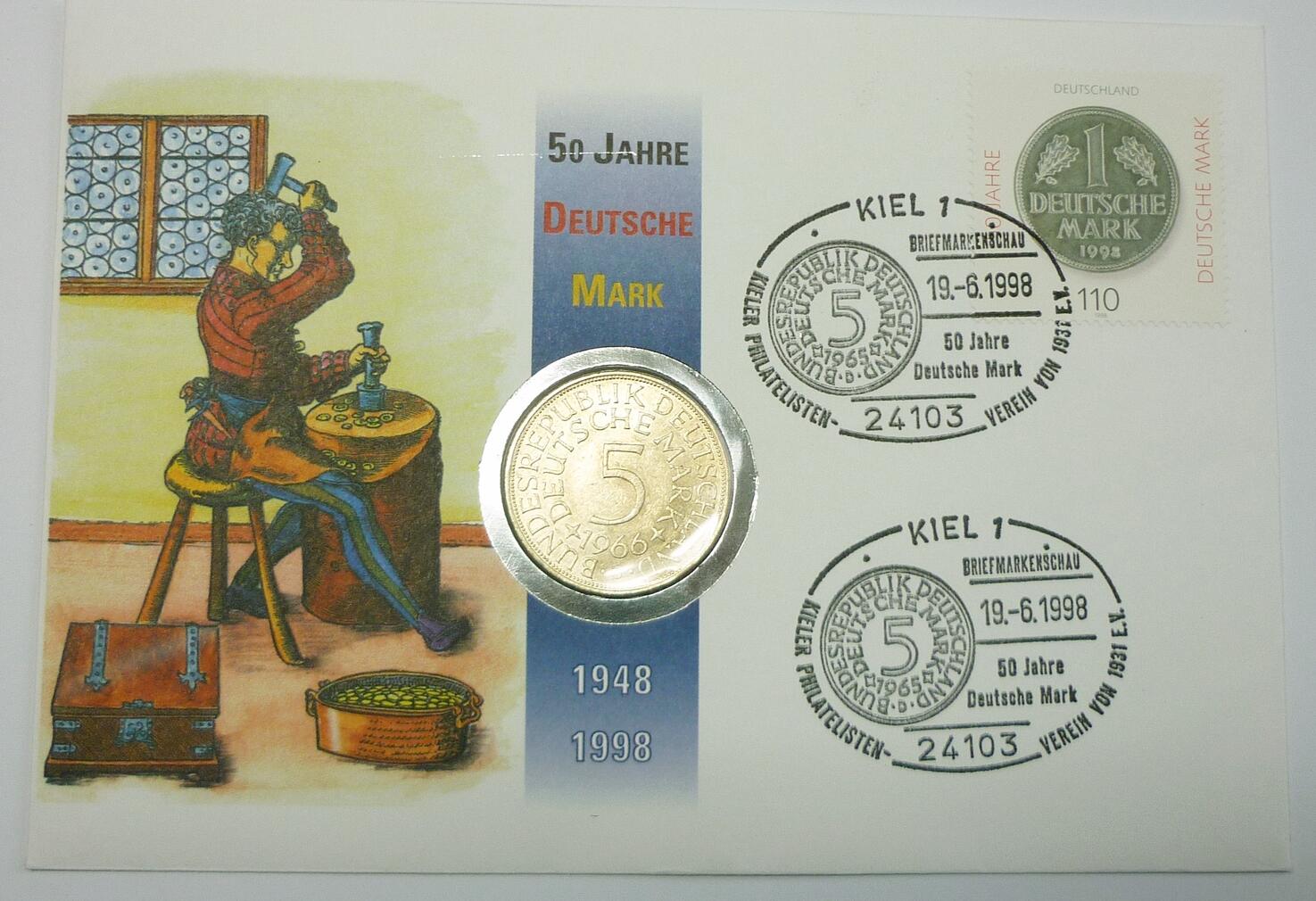 Deutschland, BRD, Germany 5 DM 1966 (J) Numisbrief - Silberadler vz ... Deutschland, BRD, Germany 5 DM 1966 (J) Numisbrief - Silberadler vz ...