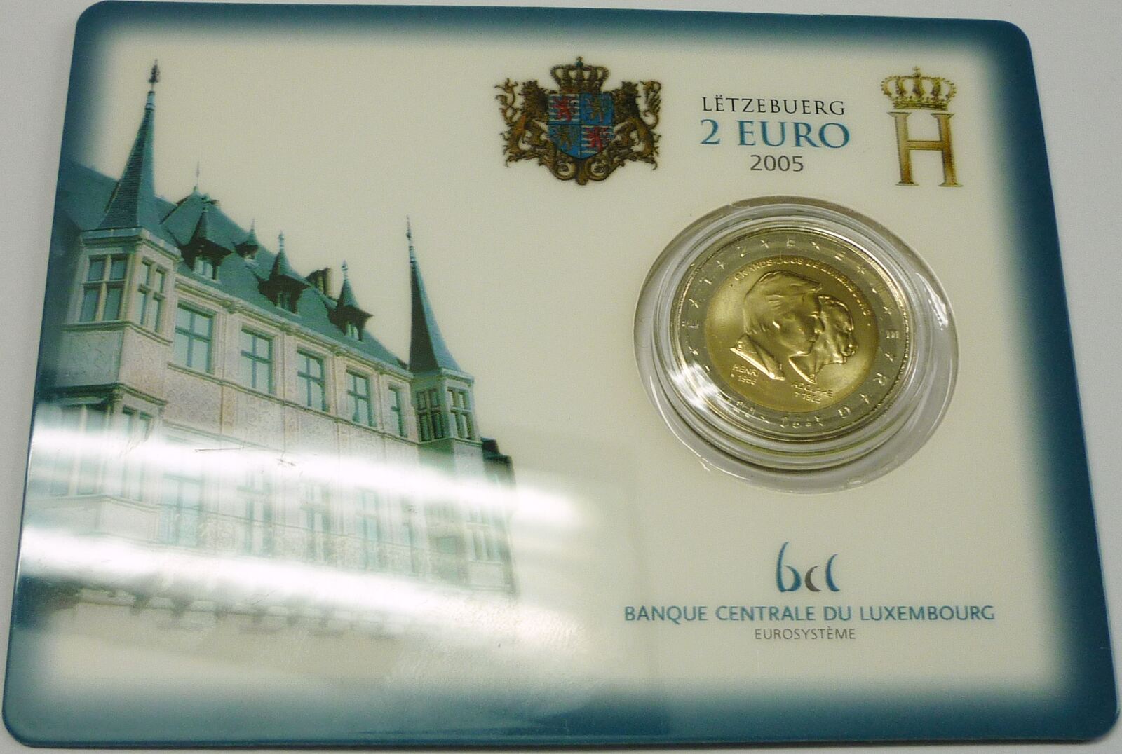 Luxemburg 2 Euro 2005 50. Geburstag von Großherzog Henri / 5. Jahrestag seiner Thronbesteigung ...