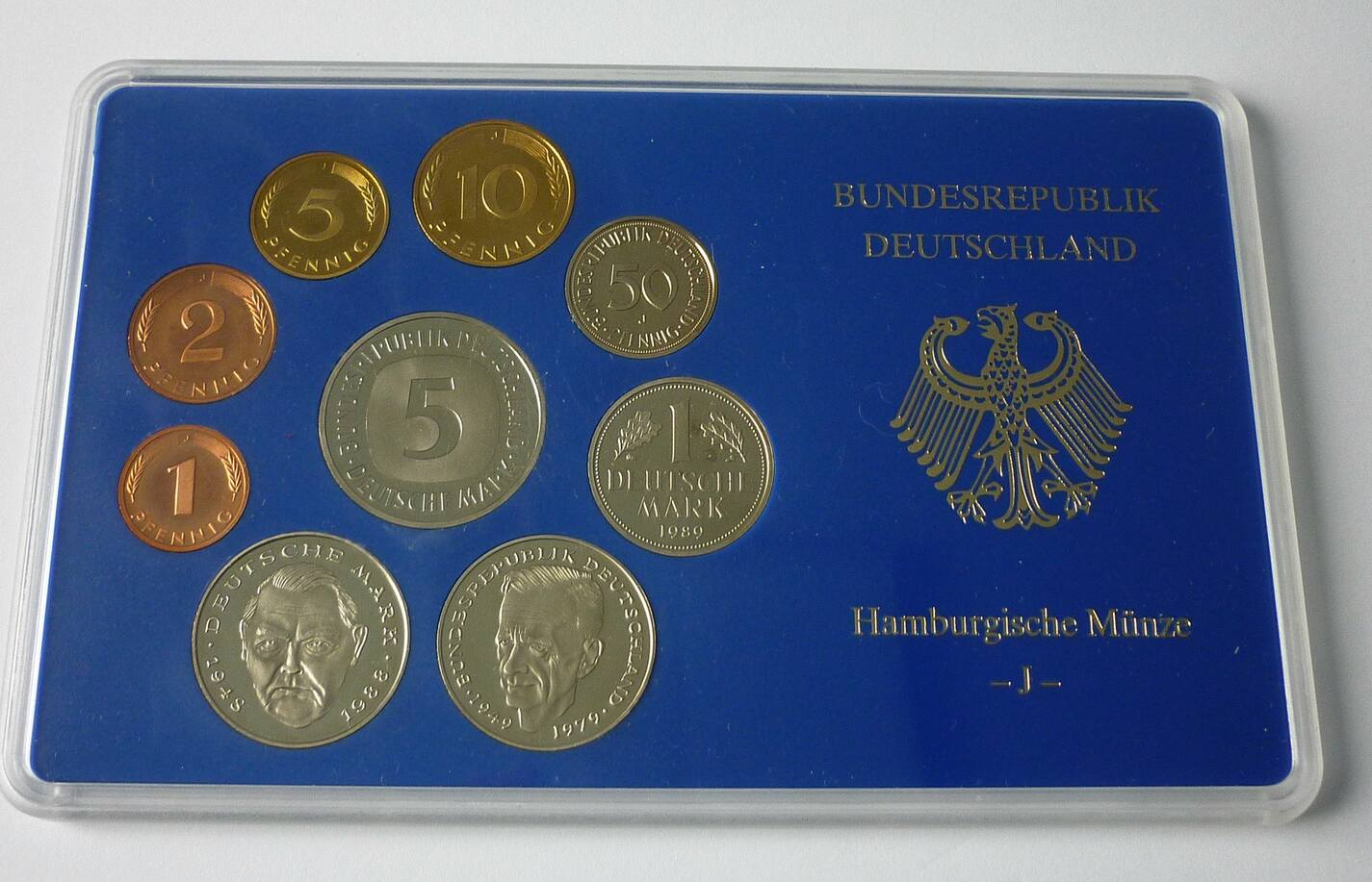 Deutschland, BRD, Germany 10,68 DM 1989 (J) DM-Kursmünzensatz PP im ...