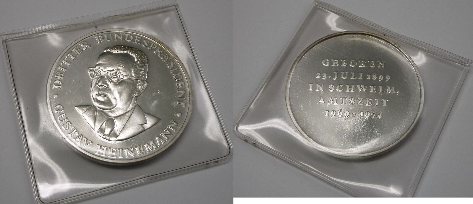 Deutschland, BRD, Germany Medaille - Dritter Bundespräsident - Gustav ...