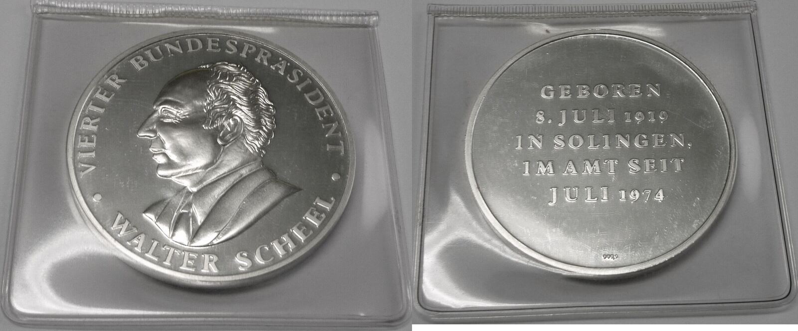 Deutschland, BRD, Germany Medaille - Vierter Bundespräsident - Walter ...