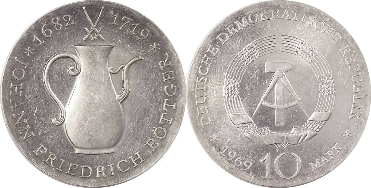 Deutsche Demokratische Republik, DDR 10 DDR Mark 1969 250. Todestag von ...